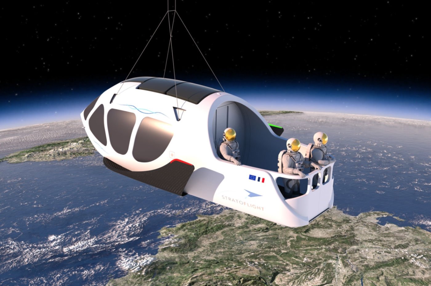 Une entreprise présente son concept spatial surprenant : une capsule stratosphérique équipée d ...